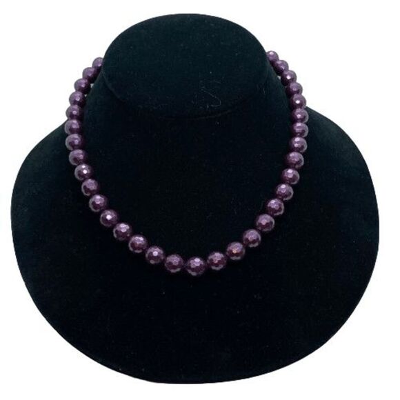 Fas | Jewelry | Fas Thaisigned 618 Deep Purple Beaded Necklace With 925 ...